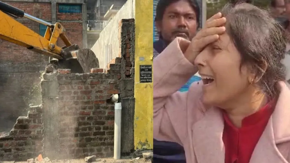 Gorakhpur News: Municipal Corporation Demolishes Illegal Structures On Khariya Pond Land, Locals ...