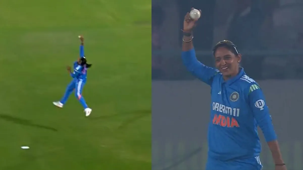 INDW vs WIW 1st ODI: Harmanpreet Kaur Takes One-Handed Remarkable Catch ...