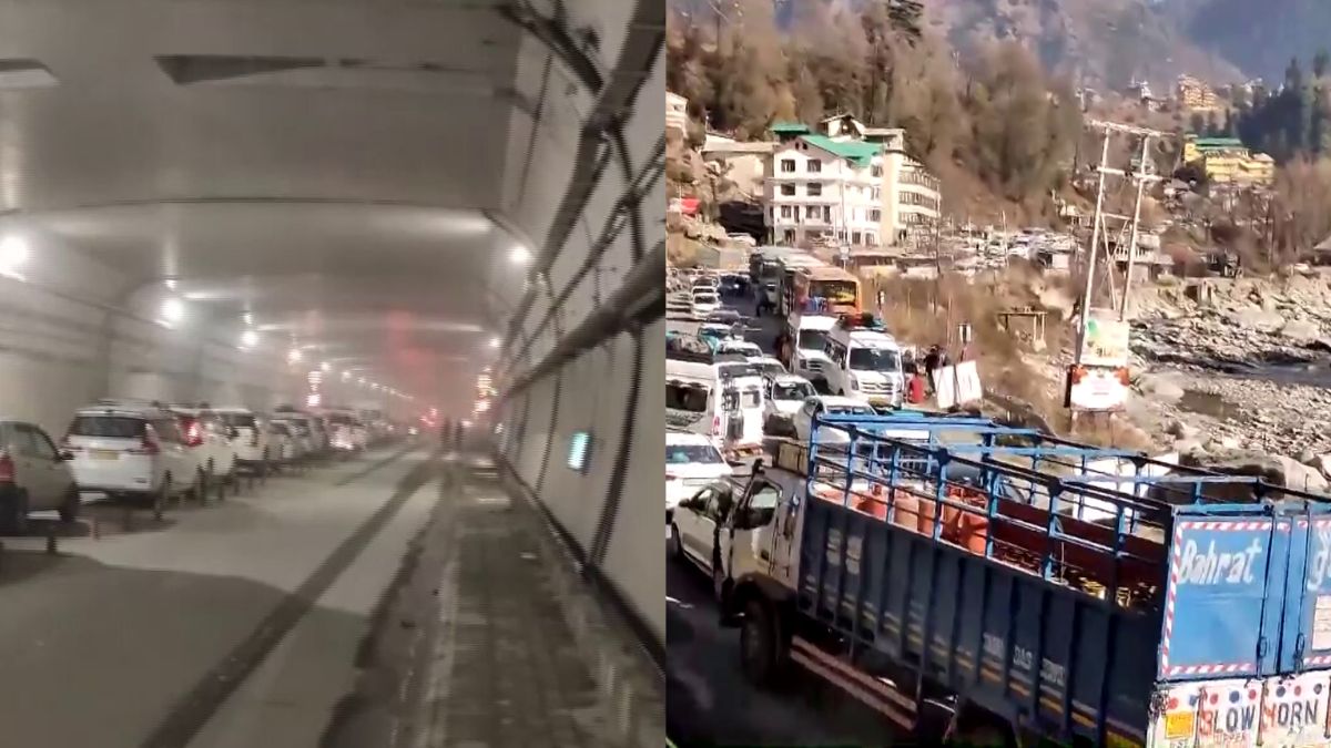 Himachal Pradesh Traffic Update: Thousands Of Tourists Stranded Between Solang And Atal Tunnel ...