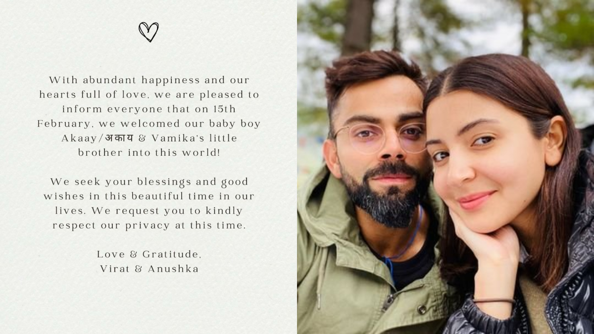 Virat Kohli, Anushka Sharma Announce Birth Of Their Second Child, Name ...