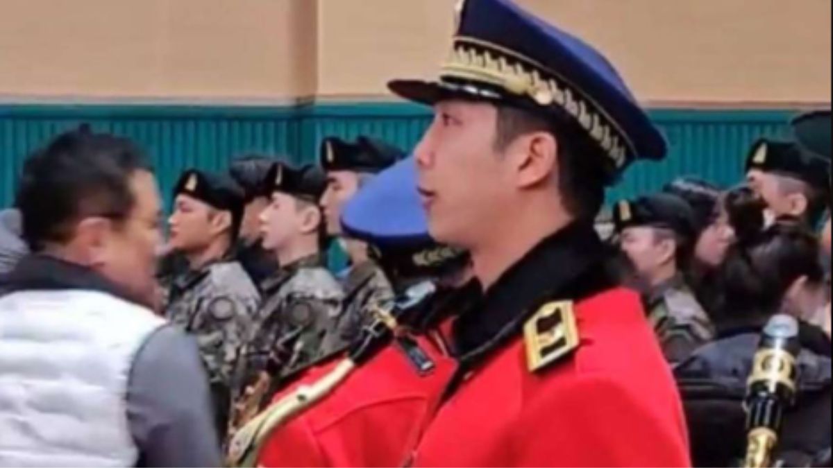 BTS RM Aka Kim Namjoon's New Military Photo Featuring Saxophone Takes ...