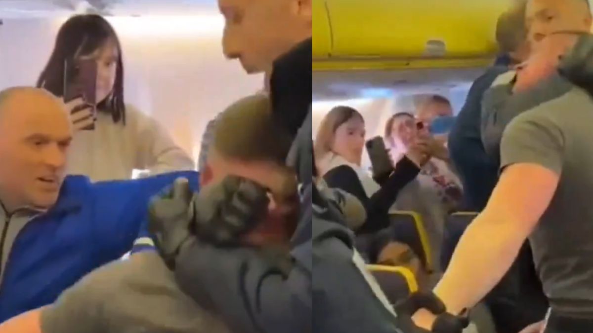 Ryanair Flight Diverted To Portugal After Mid Air Brawl Man Dragged