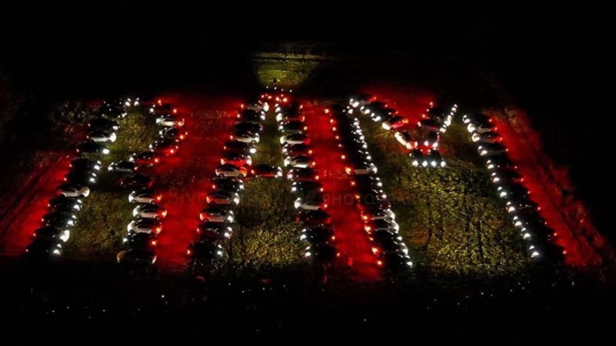 Tesla Cars Lined Up In ‘RAM’ Formation; Indians In US Organise Special ...