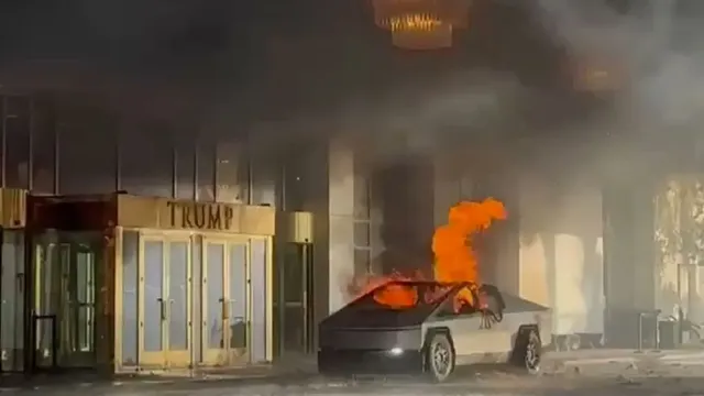 Tesla Cybertruck Explodes Outside Trump Hotel In Las Vegas, Elon Musk ...