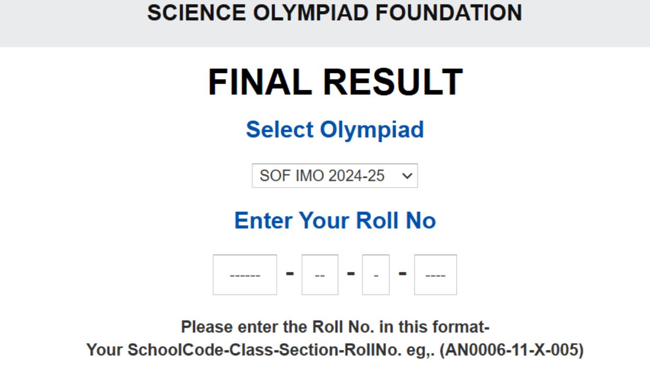 SOF IMO Results 2024-25 Out: SOF Olympiad Scorecard PDF Released At ...