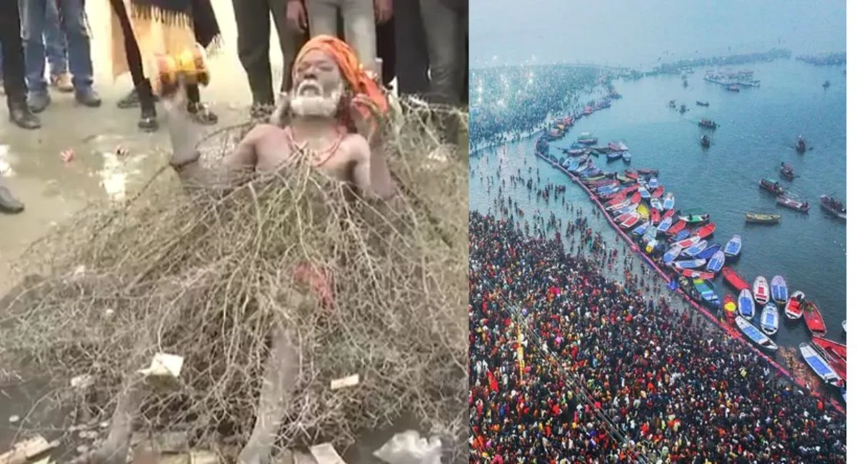 Mahakumbh 2025: ‘Kaante Wale Baba’ Garners All Attention As He Lies On Bed Of Thorns | Watch Video