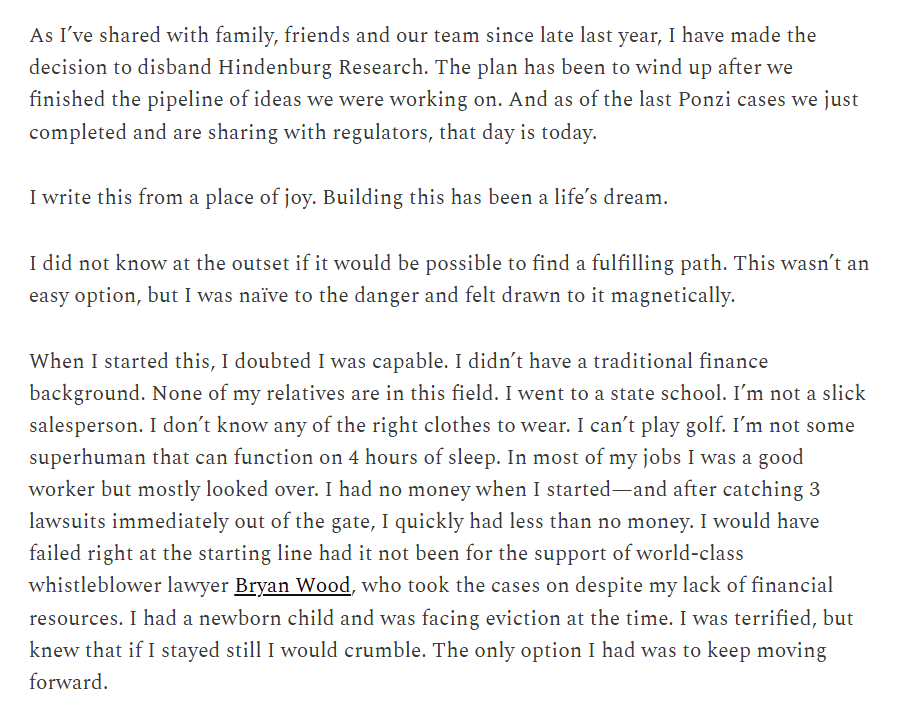 Hindenburg Research Shut Down: Founder Nate Anderson Announces Closure ...