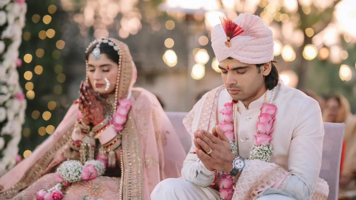 Neeraj Chopra Gets Married To Himani, India's Double Olympic Medallist Shares Wedding Pictures ...