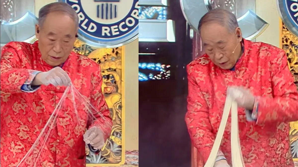 Chinese Man Sets Guinness World Record For Thinnest Handmade Noodles ...