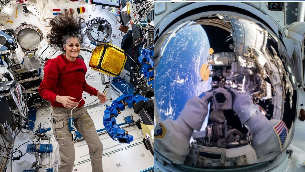 Sunita Williams Captures Historic Selfie Above Pacific Ocean As She ...