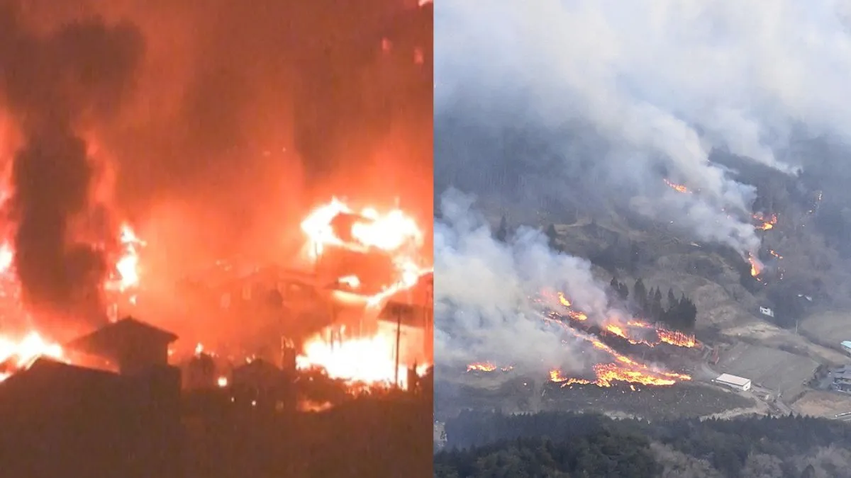 Japan Hit By Largest Wildfire In Decades: One Dead, Thousands Flee Amid ...