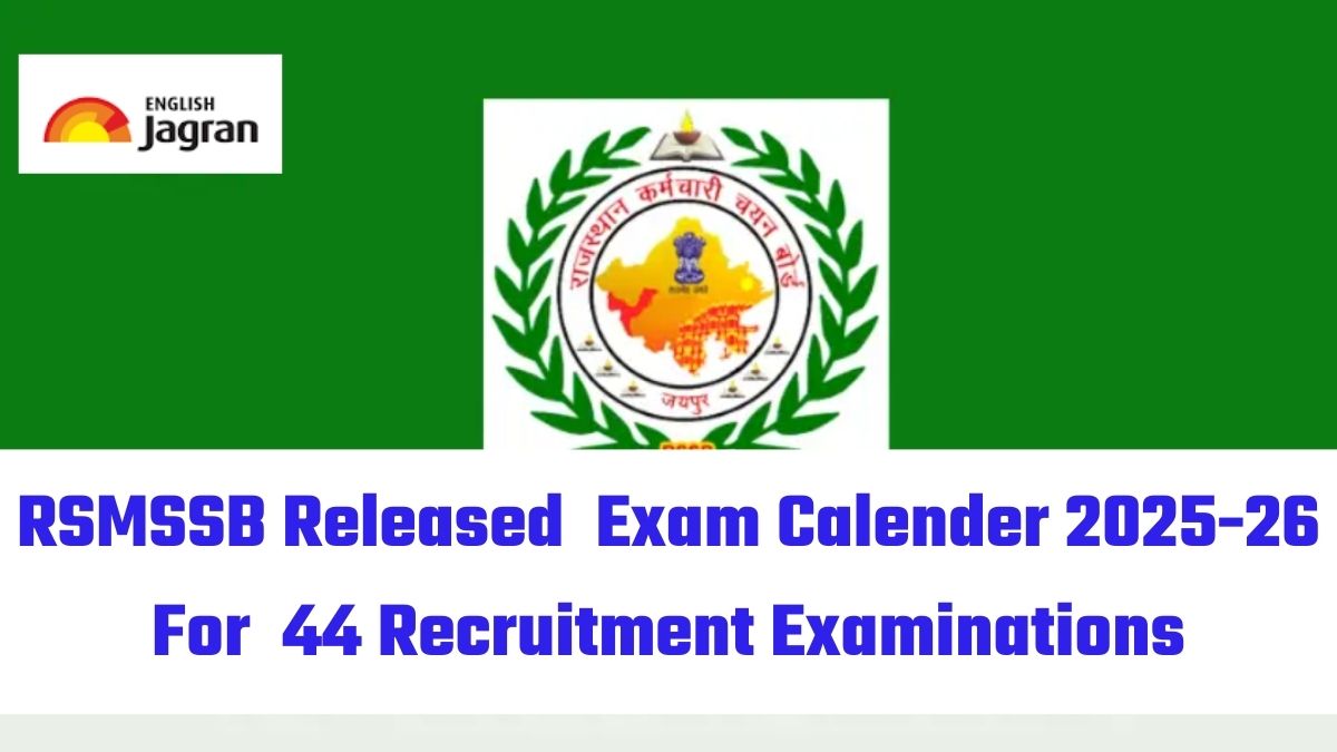 RSMSSB Exam Calendar 2025-26 Released; Check Detail Schedule Here