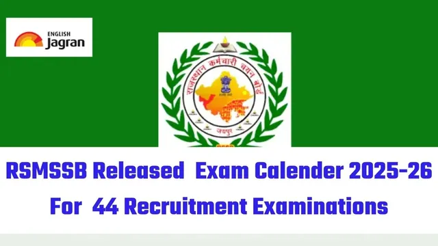 RSMSSB Exam Calendar 2025-26 Released; Check Detail Schedule Here