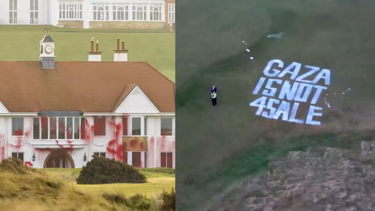Pro-Palestinian Group Vandalise Donald Trump’s Golf Course, Paints ...