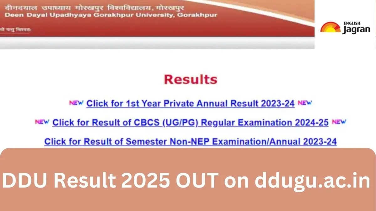 DDU Result 2025 Out: Check Result For Various UG and PG Courses At ...