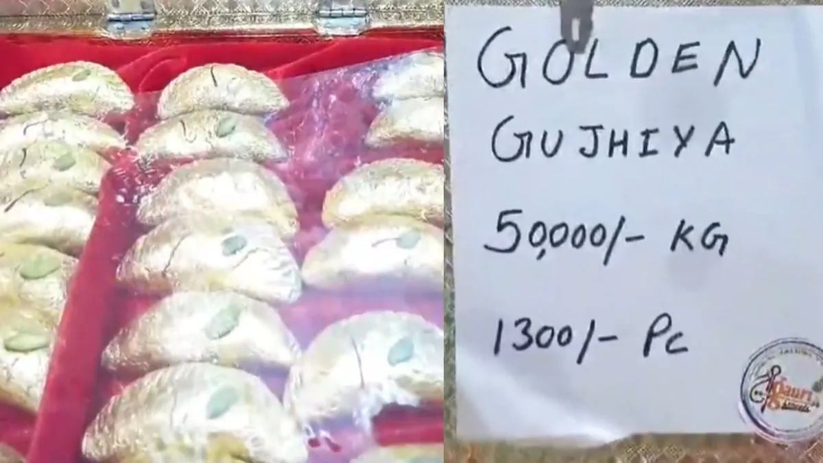 UP Sweet Shop Sells Golden Gujiya For Rs 50,000 Per Kg On Holi ...