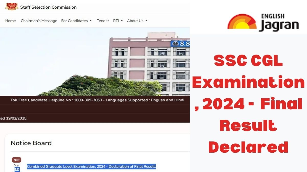 SSC CGL 2024 Final Result Declared; Download Merit List At ssc.gov.in, Direct Link Here
