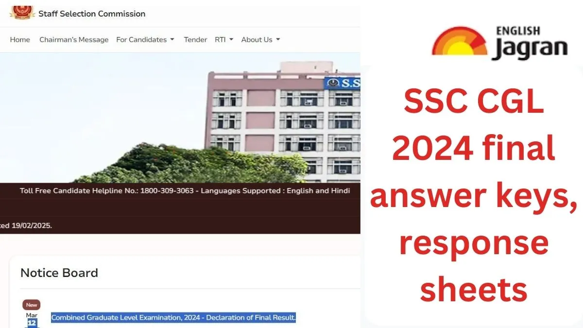 SSC CGL 2024: Response Sheets, Marks For Tier 2 Out At ssc.gov.in ...