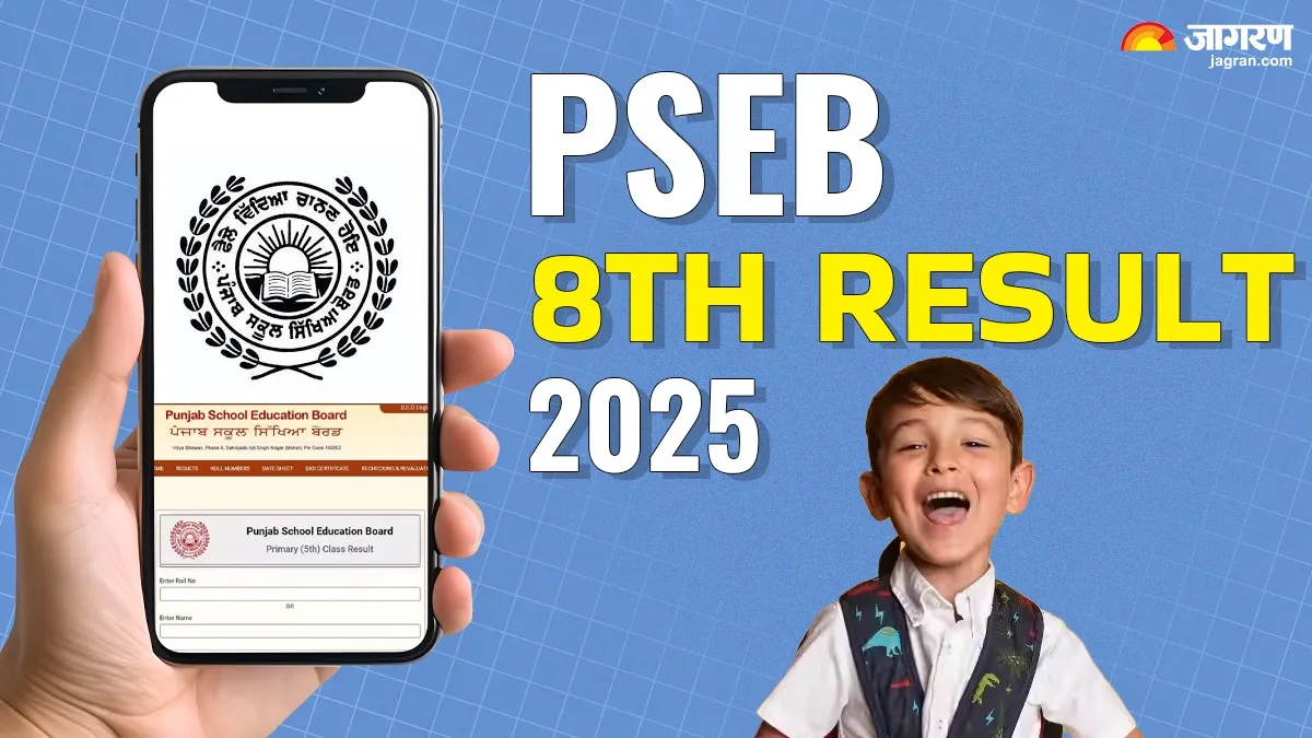 PSEB Class 8th Result 2025 Out: Check Punjab Board Class 8 Exam Result, Roll Number, Name-wise ...