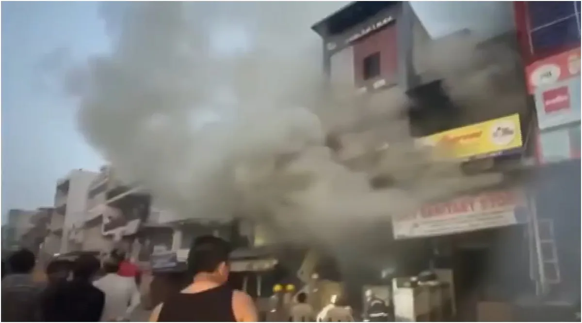 Noida: Fire Erupts In Sector 5 Market Area, Dousing Operation Underway