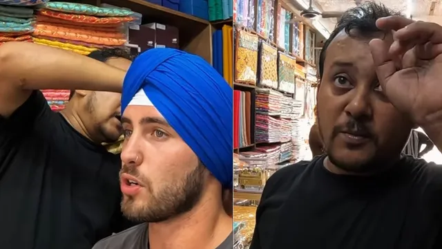 Viral Video: Australian Vlogger Tries Turban In Punjab, Shopkeeper’s ...