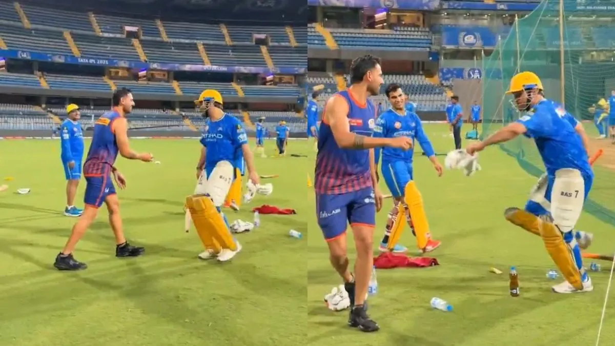 MI vs CSK, IPL 2025: MS Dhoni Chases Mumbai Indians Star Deepak Chahar ...