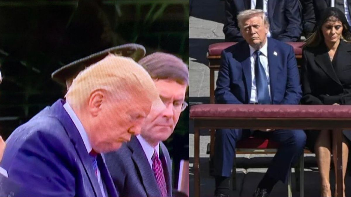 Donald Trump Slept At Pope Francis' Funeral? Netizens Call Him ...