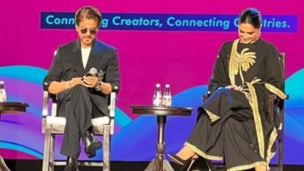 Waves Summit 2025: As Shah Rukh Khan Romances A Water Bottle, Deepika Padukone's Reaction Is ...