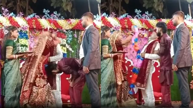 Bride Punches Groom’s Friend On Stage During Varmala Ceremony; Viral Video Leaves Internet In Splits