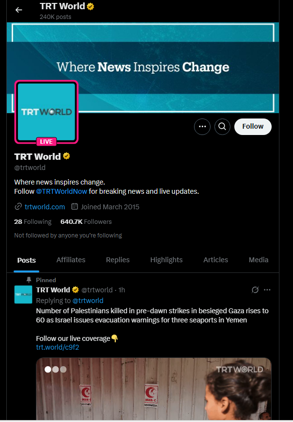 China's Global Times, Turkiye's TRT World Restored For X Users In India ...