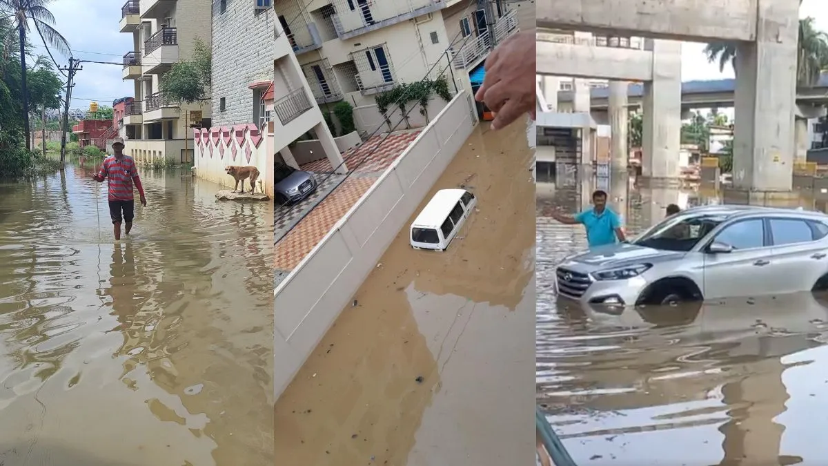 Bengaluru Rain Havoc: Tech Parks Flooded, Boats In Streets As Heavy ...