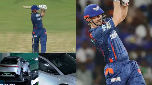 SRH vs LSG, IPL 2025: Mitchell Marsh's SIX Dents TATA Curvv On Display During Sunrisers ...