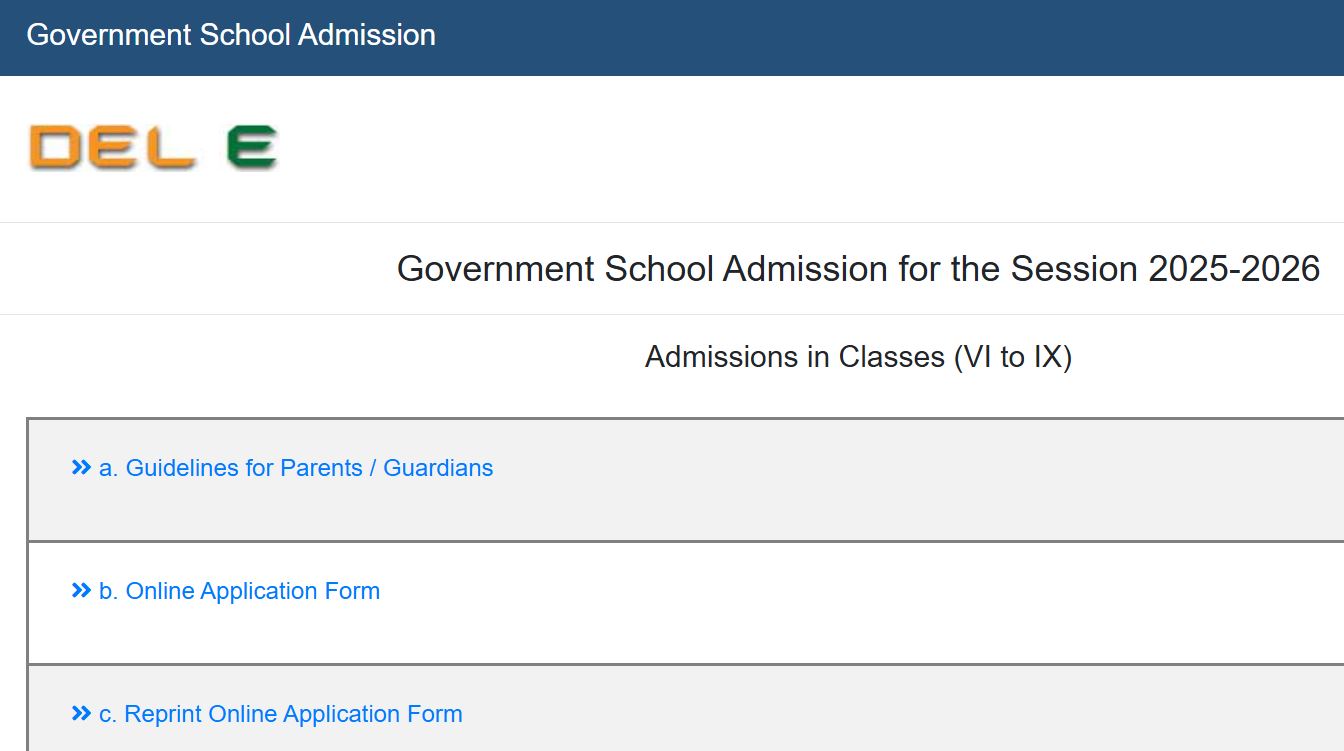 Delhi Class 11 Admission 2025 Begins Today At edudel.nic.in, Check ...