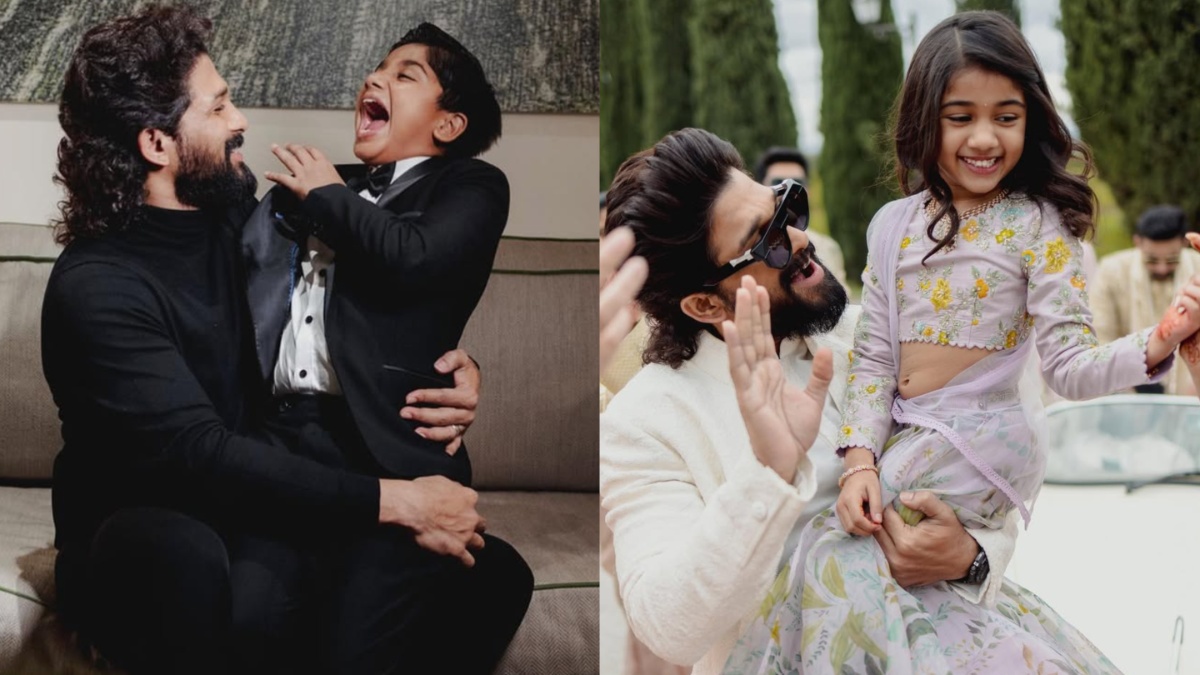 Allu Arjun's Children Ayaan And Arha Surprise Him On Father's Day ...