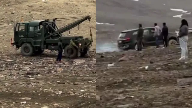 Watch: Viral Video Shows Indian Army Rescuing Ford Endeavour At ...