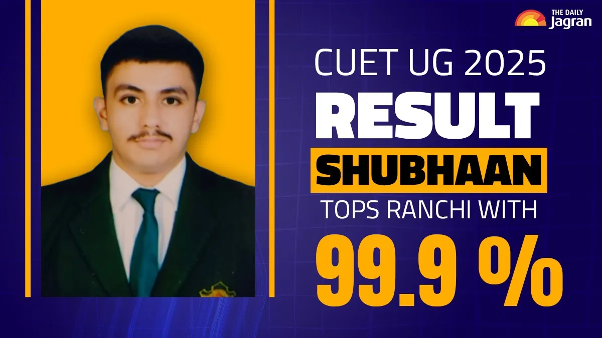CUET UG 2025 Result: Ranchi Topper Shubhan Sharma Scores 99.9 ...