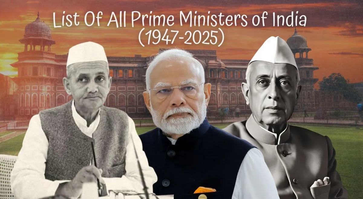 List Of All Prime Ministers Of India (1947-2025)