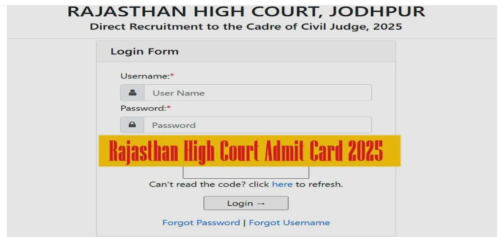 Rajasthan High Court Civil Judge Admit Card 2025 Released At hcraj.nic.in: Download Now & Check ...