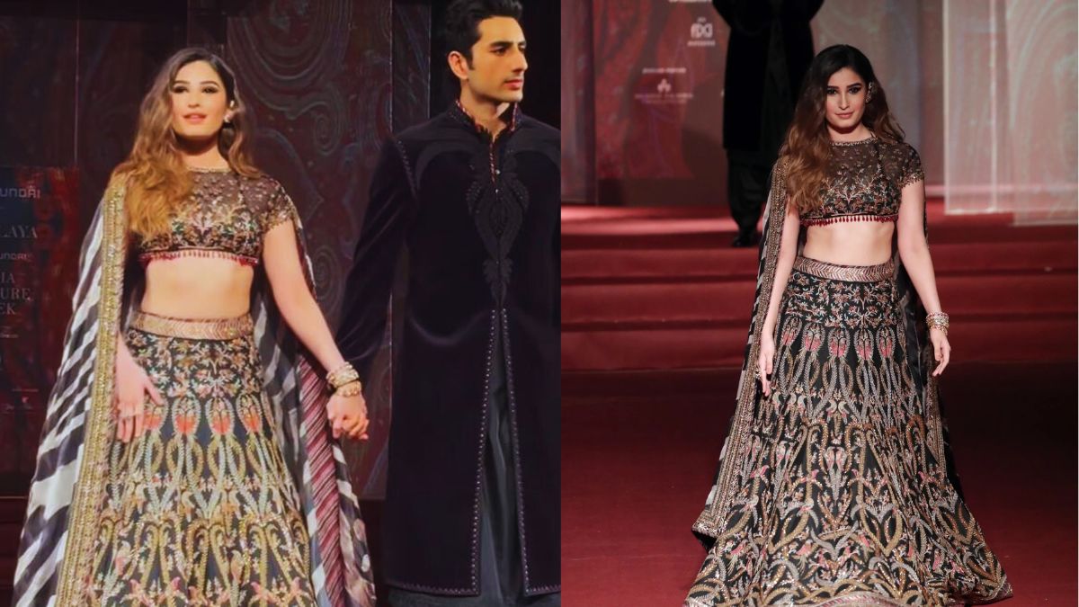 Rasha Thadani Walks Hand In Hand With Ibrahim Ali Khan At ICW 2025 ...