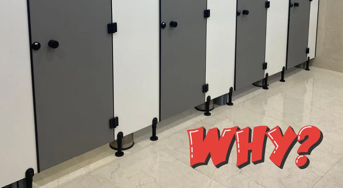 Why Toilet Doors In Malls And Theatres Have A Gap At The Bottom?