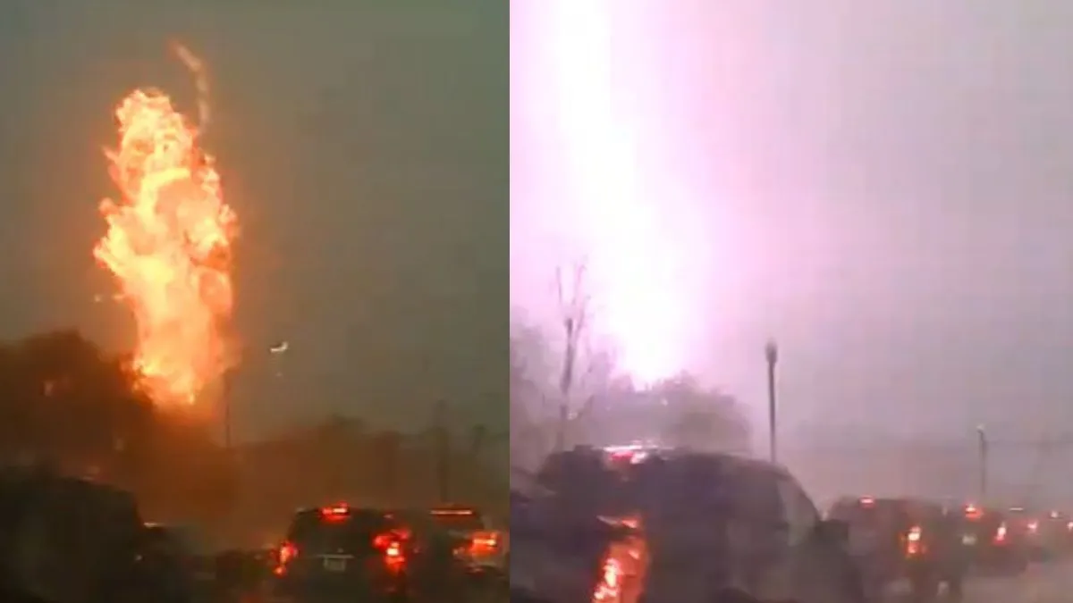 Huge Fireball Caught On Camera After Explosive Lightning Strikes In ...