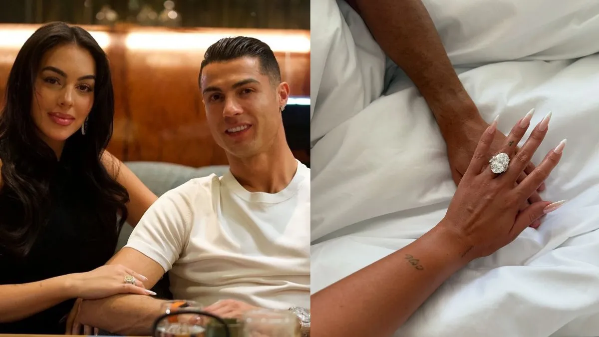 Cristiano Ronaldo Gives Fiancée Georgina Rodriguez The Biggest Engagement Ring Setting Internet ...