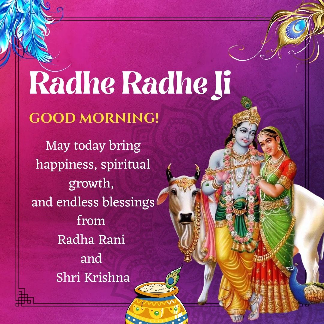 Radhe Radhe Good Morning HD Images Free Download To Share On Whatsapp ...