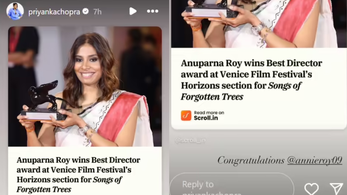 Anuparna Roy Scripts History At Venice Film Festival, Priyanka Chopra ...