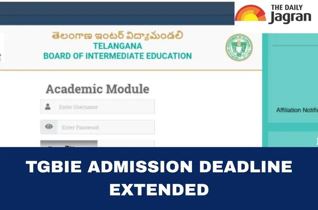 TGBIE Admission 2025-26: Telangana Board Of Intermediate Education ...