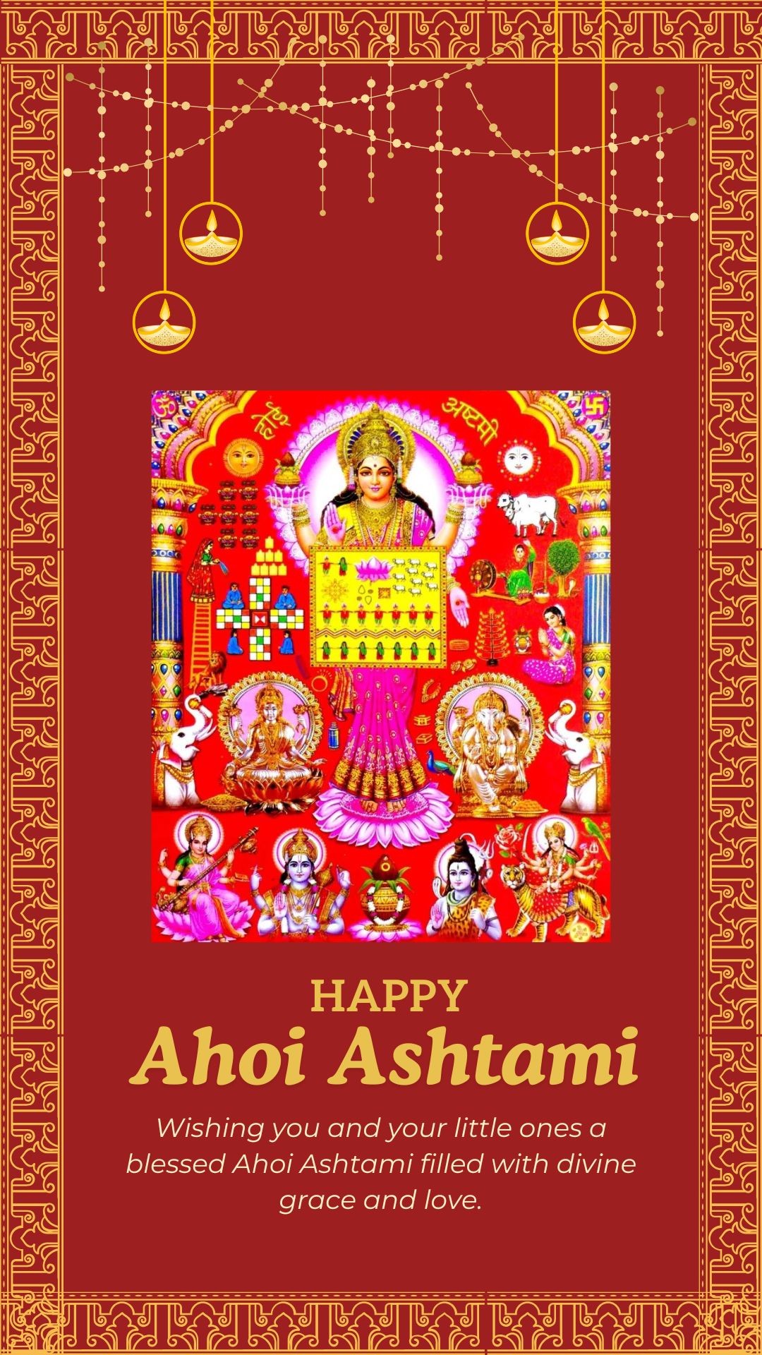 Happy Ahoi Ashtami 2025: 30+ Wishes, Quotes And Greeting Messages With ...