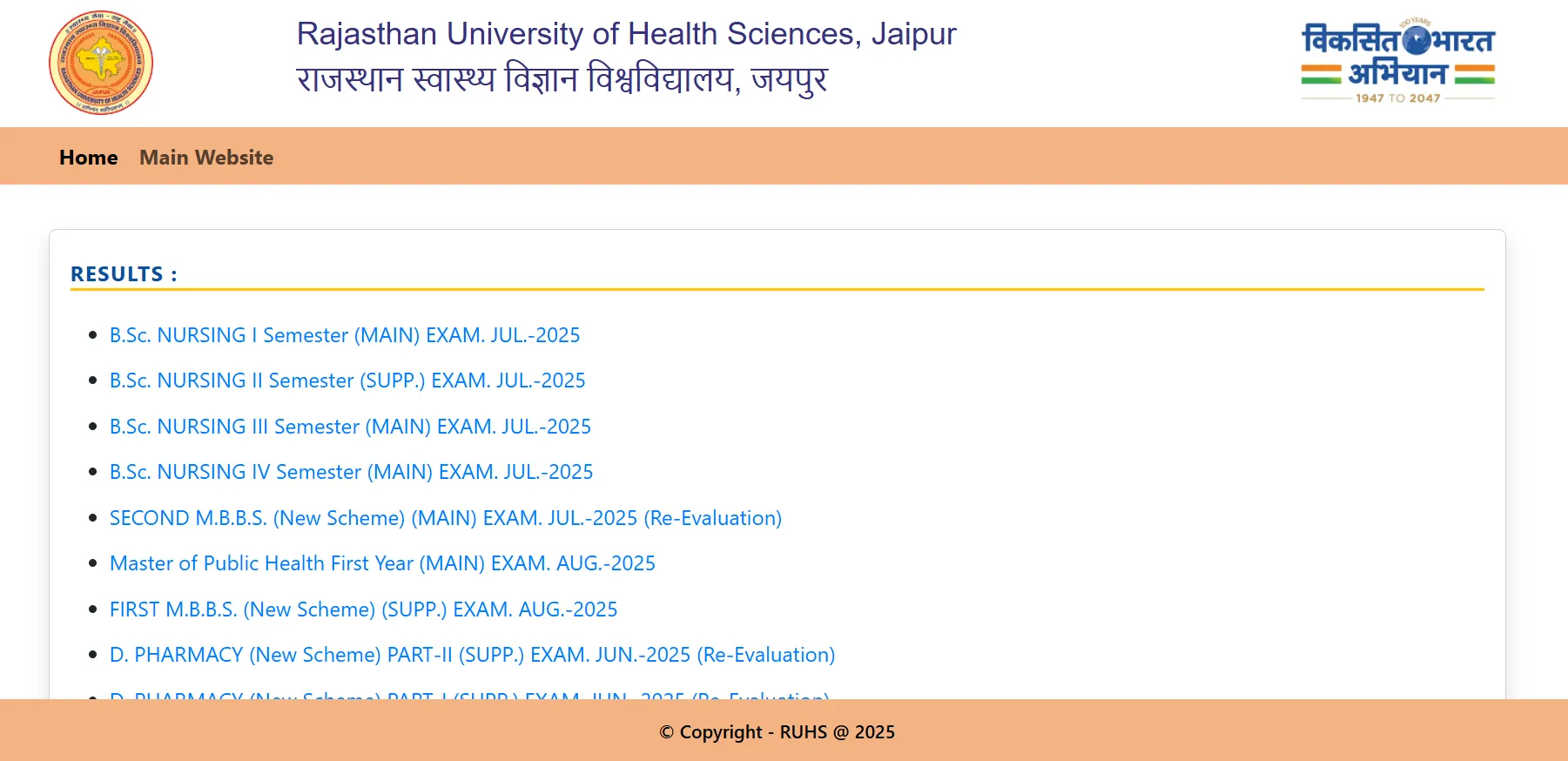 RUHS Result 2025 Released At ruhsraj.org : Direct Link To Download ...