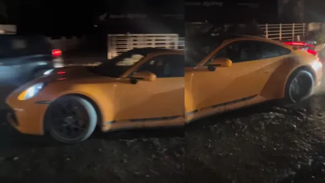 Watch: Viral Video Shows Porsche 911 Carrera Worth Rs 2 Crore Stuck In ...