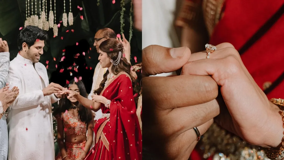 Allu Sirish And Nayanika Seal Their Love In Dreamy Engagement Ceremony ...
