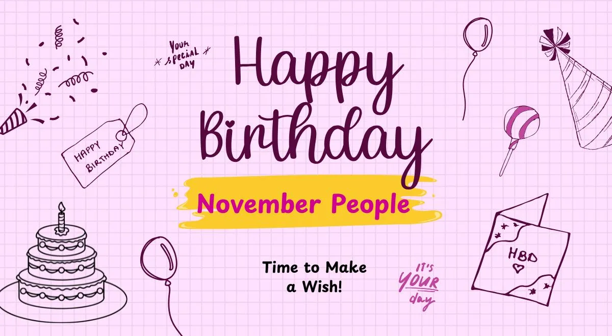 50+ Best Happy Birthday Wishes, Messages And Captions For November-Born ...